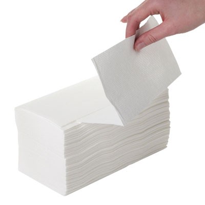Easipull Interfold (V-Fold) White 2 Ply Hand Towels x 3200